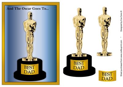 And the Oscar Goes To - Best Dad (decoupage) - CUP89864_750 | Craftsuprint