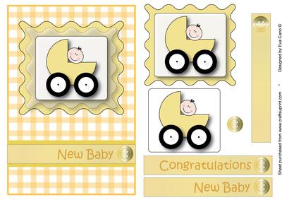 New Baby Quick Card Front - CUP90106_750 | Craftsuprint