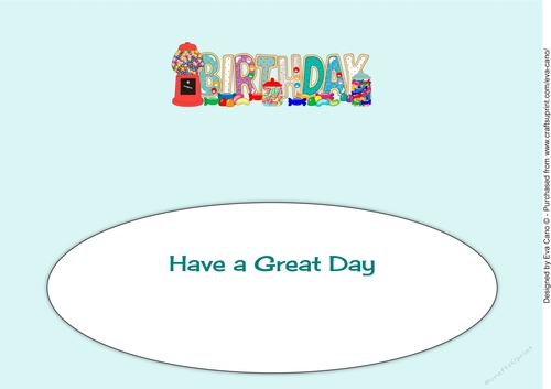 Sweets BIRTHDAY large dl insert - CUP920450_750 | Craftsuprint
