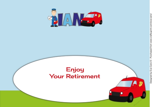 Postman Paul IAN large dl insert - CUP922858_750 | Craftsuprint