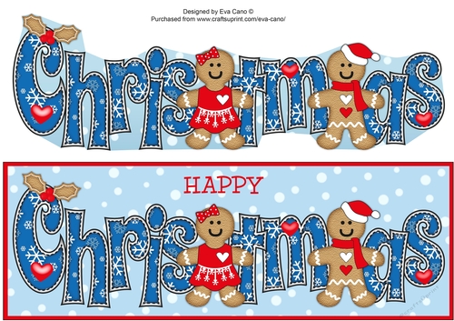 Gingerbread Couple CHRISTMAS large dl 2 - CUP923657_750 | Craftsuprint