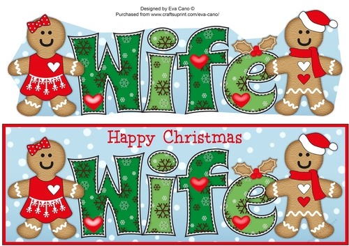 Gingerbread Couple WIFE large dl - CUP923684_750 | Craftsuprint