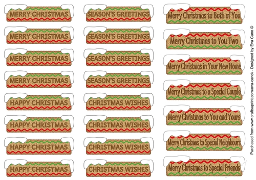 Gingerbread Christmas tags - CUP927368_750 | Craftsuprint