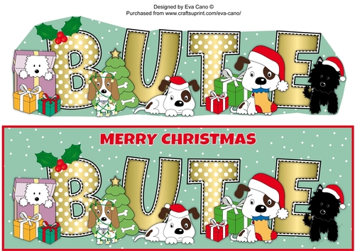 Christmas Dogs BUTE large dl - CUP931494_750 | Craftsuprint