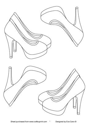 High Heels Digital Stamp - CUP95302_750 | Craftsuprint