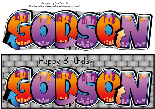 Graffiti GODSON large dl - CUP954642_750 | Craftsuprint