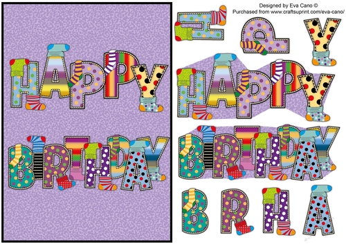 Socks BIRTHDAY portrait - CUP961649_750 | Craftsuprint