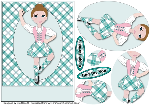 Highland Dancing Girl pyramid 2 - CUP967487_750 | Craftsuprint