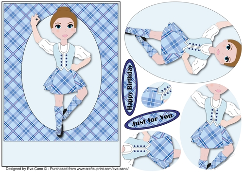 Highland Dancing Girl pyramid 4 - CUP967490_750 | Craftsuprint