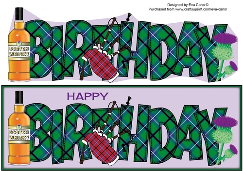 Scottish Theme BIRTHDAY large dl 2 - CUP968445_750 | Craftsuprint