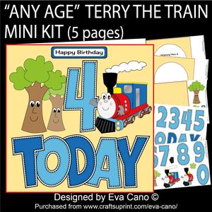 My Card of the Moment: ‘ANY AGE’ Terry the Train | Eva Cano Designs