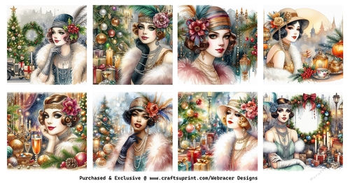 Christmas female portrait - CUP1324516_76461 | Craftsuprint