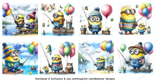 Minions fishing - CUP1343587_76461 | Craftsuprint
