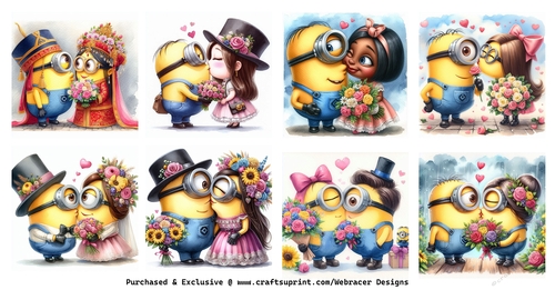 Minion couple anniversary - CUP1343600_76461 | Craftsuprint