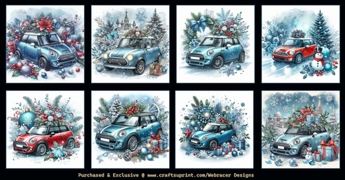 Christmas Mini Coopers - CUP1346618_76461 | Craftsuprint