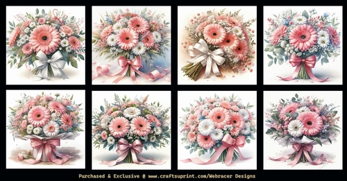 Gerbera bouquets - CUP1349592_76461 | Craftsuprint