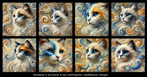 Cat with blue eyes - CUP1357867_76461 | Craftsuprint