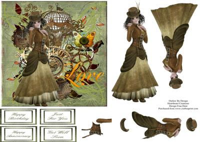 Steampunk Beauty with Decoupage - CUP275875_825 | Craftsuprint