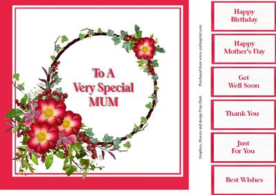 'rosa Dortmund' Floral Card for a Special Mum - CUP300842_825 ...