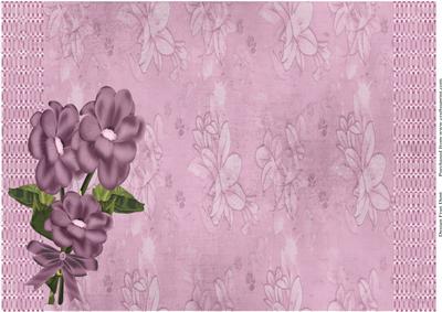 Pink Floral Backing Sheet - CUP346703_825 | Craftsuprint