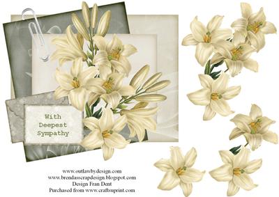 Sympathy Lilies - CUP366696_825 | Craftsuprint