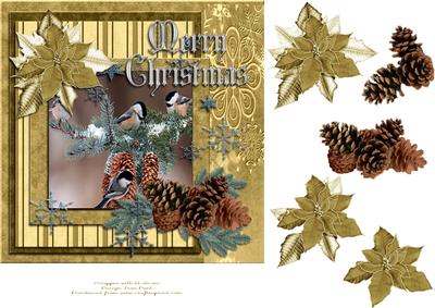 Chickadees at Christmas - CUP455317_825 | Craftsuprint