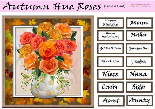 Autumn Hue Roses - CUP862539_825 | Craftsuprint