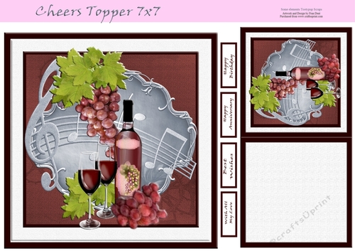 Cheers Topper 7x7 - CUP868628_825 | Craftsuprint