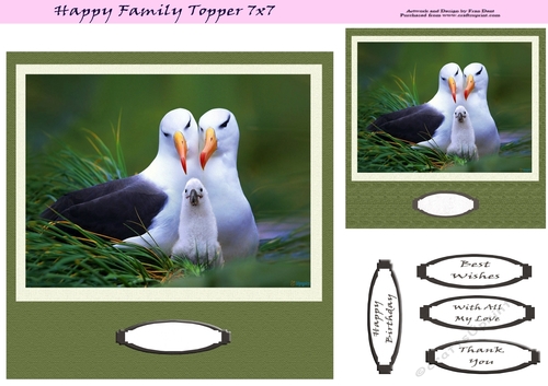 Happy Family Topper 2 7x7 - CUP871432_825 | Craftsuprint