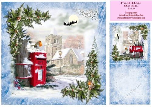 Post Box Robin 8x8 - CUP904044_825 | Craftsuprint