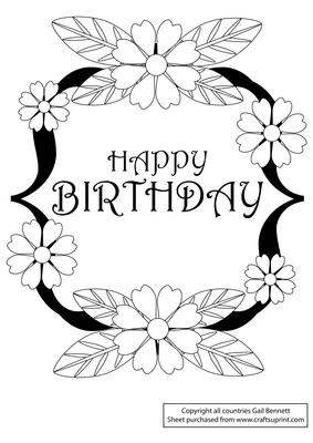 Happy Birthday Primrose Stamp - CUP291709_1542 | Craftsuprint