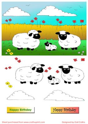 Sheep Decoupage - CUP156388_695 | Craftsuprint