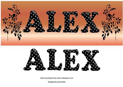 Alex Girls Name - CUP369478_695 | Craftsuprint