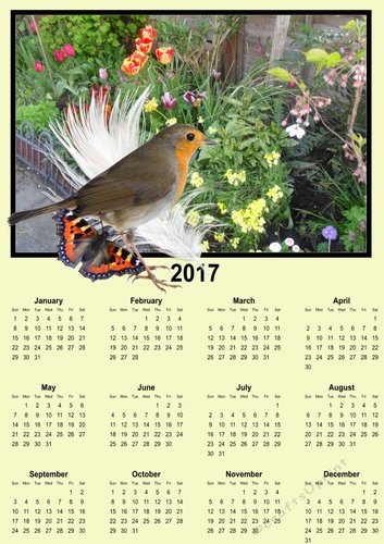 Robin calender 2 - CUP720384_695 | Craftsuprint