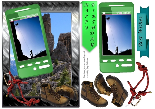 Rock Climbing Phone - CUP817467_3656 | Craftsuprint