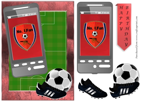 Football phone card Arsenal Fan - CUP821369_3656 | Craftsuprint