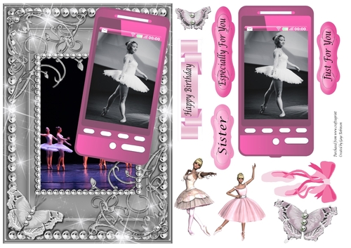 Ballet Phone Pink - CUP827481_3656 | Craftsuprint