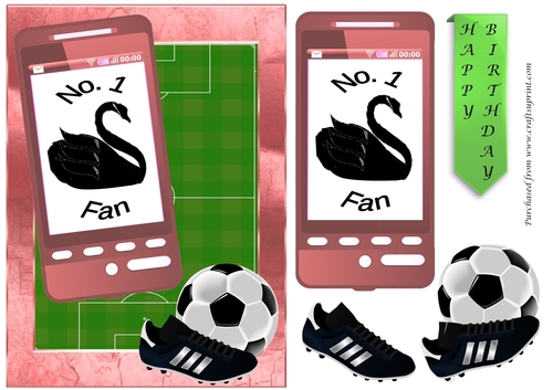 Football Phone Card for Swansea City Fan - CUP835214_3656 | Craftsuprint