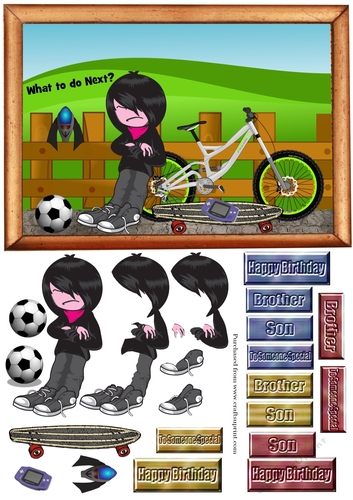 Boy with too many choices on his birthday - CUP873865_3656 | Craftsuprint