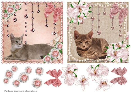 Cute Cat & Kitten Toppers 2 - CUP874811_3656 | Craftsuprint