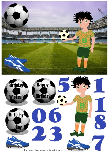Football Birthday Boy ages 5 - 13 - CUP878674_3656 | Craftsuprint