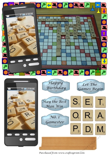 Scrabble Phone Card - CUP881472_3656 | Craftsuprint