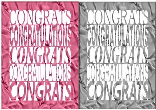Congratulations cut out backings in pink & silver - CUP892576_3656 ...