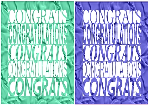 Congratulations cut out backings in turquoise & blue - CUP892579_3656 ...