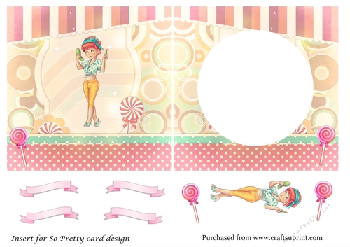 Insert for So Pretty card design cup 938285_3656 - CUP938287_3656 ...