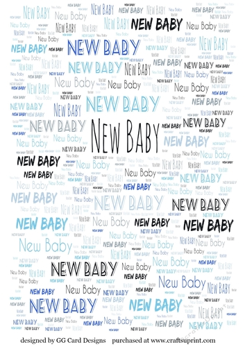 new baby boy backing paper - CUP1230108_3315 | Craftsuprint