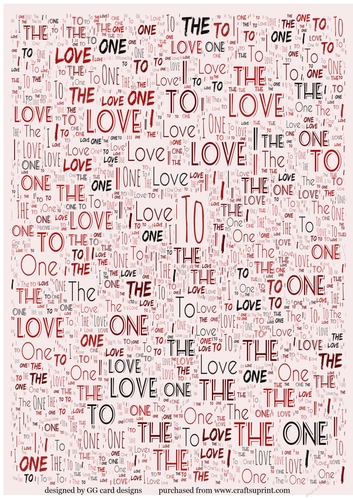 to the one i love word BP - CUP1234831_3315 | Craftsuprint