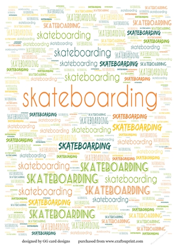 Skateboarding word BP - CUP1234832_3315 | Craftsuprint