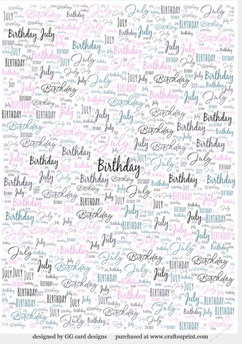 July Birthday word BP - CUP1236304_3315 | Craftsuprint