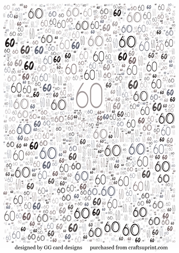 60th Backing paper black - CUP1244724_3315 | Craftsuprint